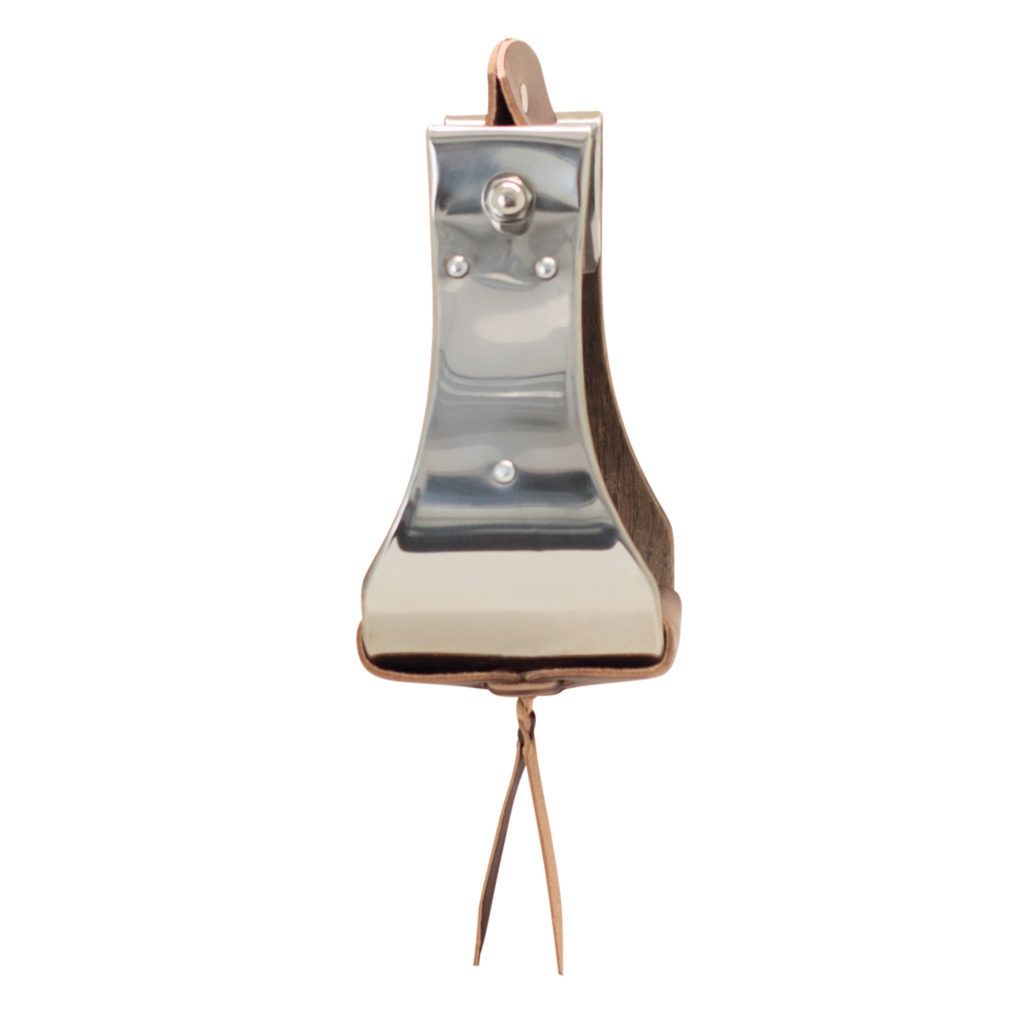 Metalab Open Range 4-1/4" Stainless Steel Covered Wooden Stirrups ...